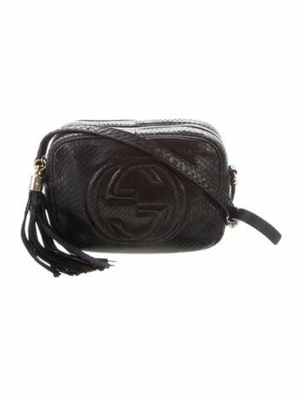 Gucci Python Soho Disco Crossbody Bag Black - ShopStyle