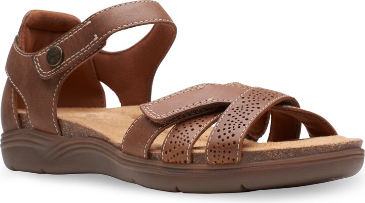 Clarks Women's April Poppy Crisscross Strappy Sandals Women's Shoes ...