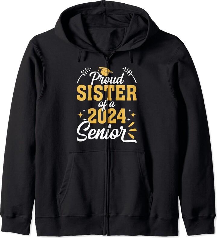 Proud Sister Of 2024 Senior Tee Sibling Graduation Proud Sister Of 2024 ...