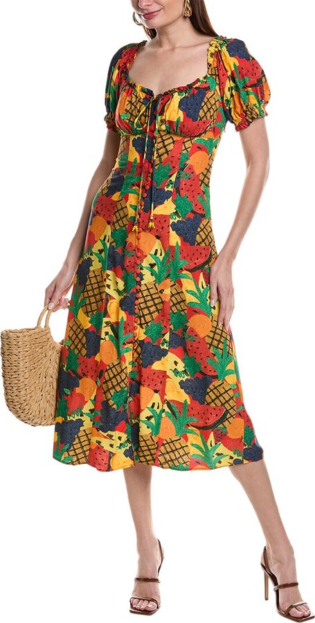 Farm Rio Fruit Salad Midi Dress - ShopStyle