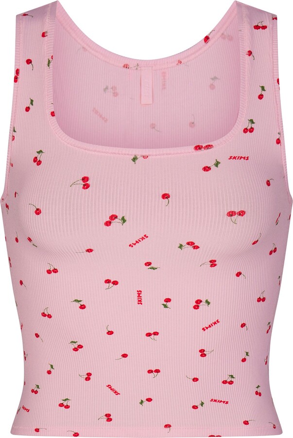 Soft Lounge Tank | Cherry Blossom Print - ShopStyle Tops