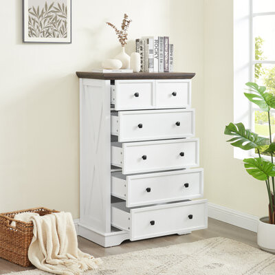 Latitude Run 6 Drawer Dresser,6 Drawers Cabinet Tall Chest Of Drawers Closet Organizers Storage ...