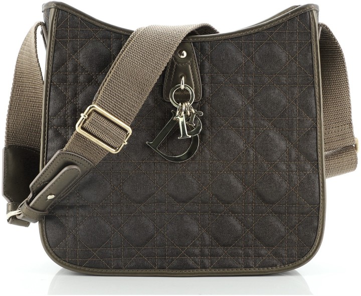 Christian Dior Panarea Crossbody Bag Cannage Quilt Canvas - ShopStyle