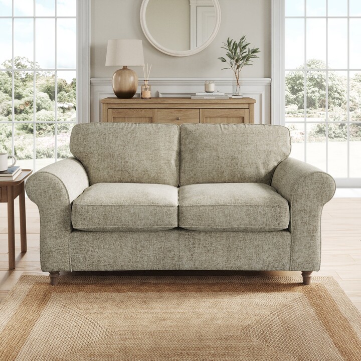 Dunelm Flori 2 Seater Sofa, Chunky Chenille Mushroom - ShopStyle