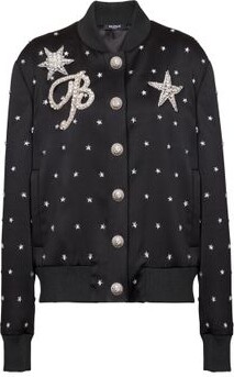 Balmain Embroidered Stars Bomber Jacket - ShopStyle