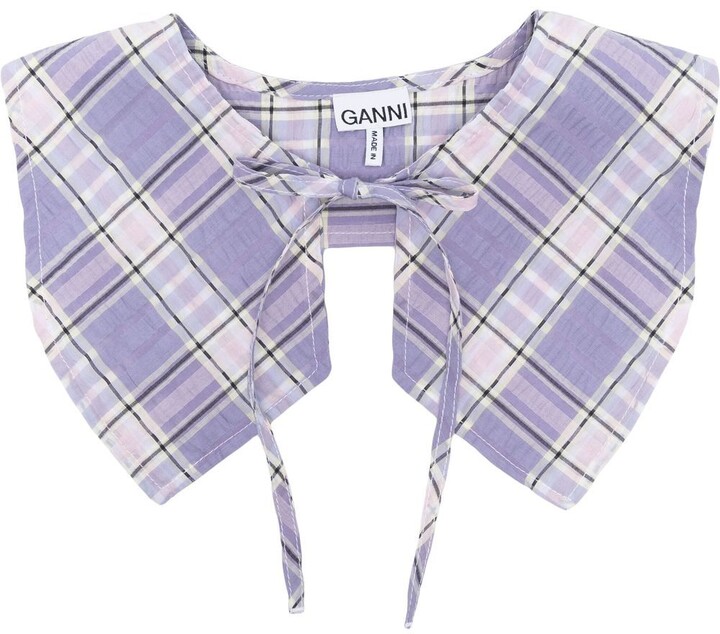 Ganni Check Tied Collar - ShopStyle Scarves & Wraps