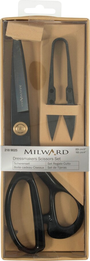 Milward Dressmaking Scissors Gift Set with Black Thread Snips Black ...