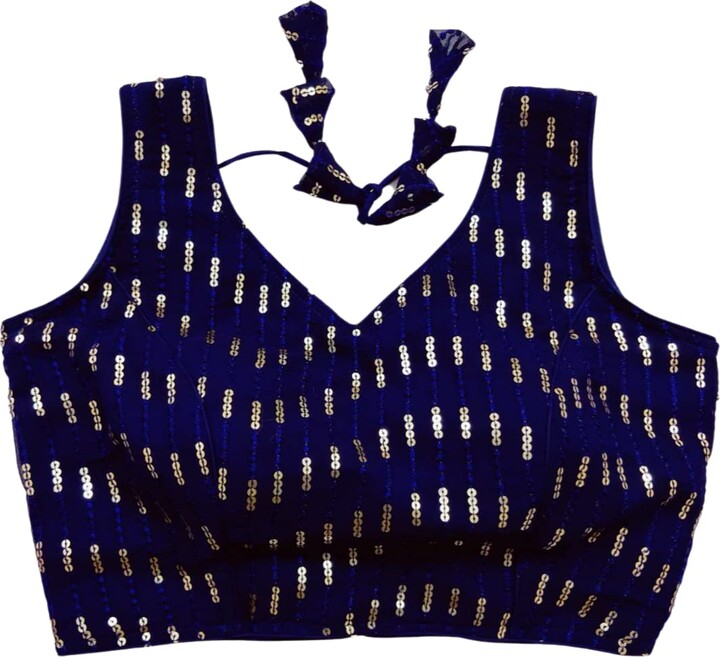 Indian Hawker Party Wear's Women Bollywood Blouse Readymade Sleeveless ...