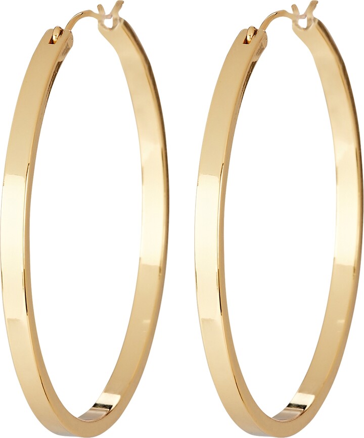 Oma The Label The Jordan Flat Edge Hoop Earrings - ShopStyle