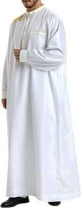 MODSGUE Abaya Muslim Men's Middle East Prayer Clothing Muslim Tunics ...