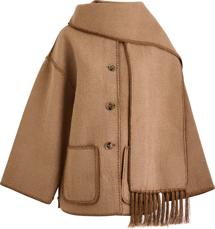 Totême Scarf-effect Wool-blend Jacket - ShopStyle Capes