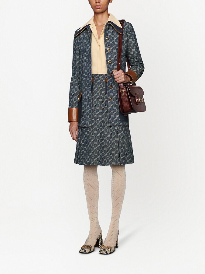 Gucci GG pattern denim jacket - ShopStyle