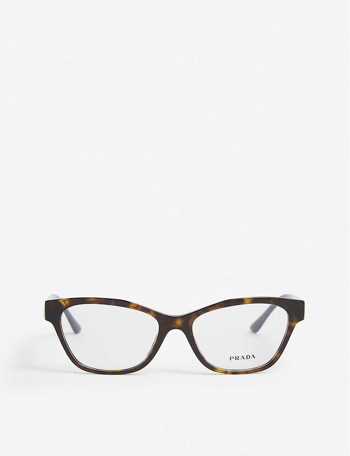 Prada PR 03WV acetate rectangle-frame eyeglasses - ShopStyle