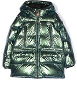 AI Riders on the Storm Young Metallic Hooded Puffer Jacket - ShopStyle ...
