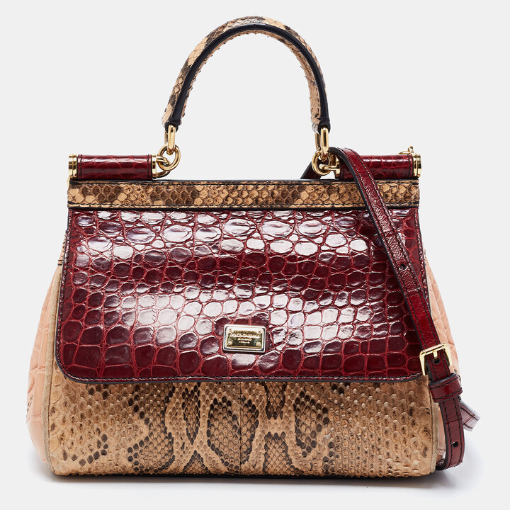 Dolce & Gabbana Multicolor Python and Crocodile Limited Edition Small ...