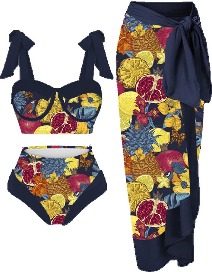 KOUZHAOA Bathing Suits for Small Bust Swimwear with Skirt Bottom Sexy ...