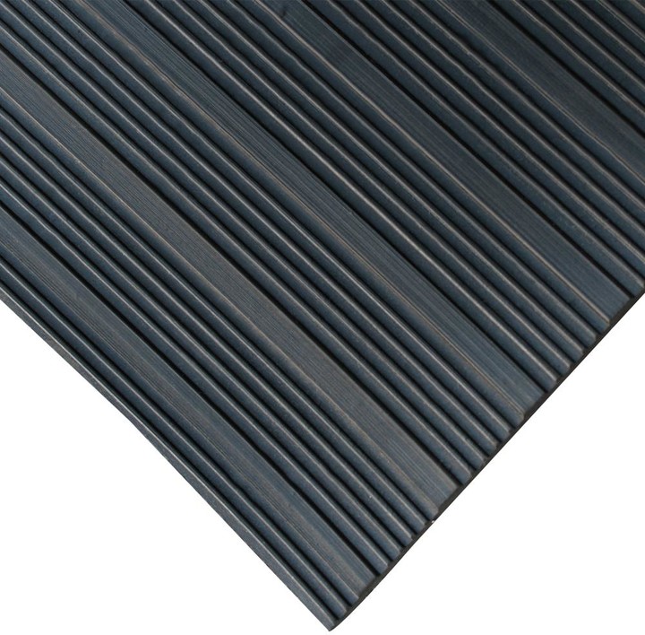 Rubber-Cal "Composite-Rib" Corrugated Rubber Floor Mats - 1/8 in x 4 ft ...