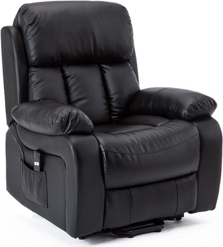 LUXURY LIFE Chesterton Armchair Electric Massage and Heat Leather ...