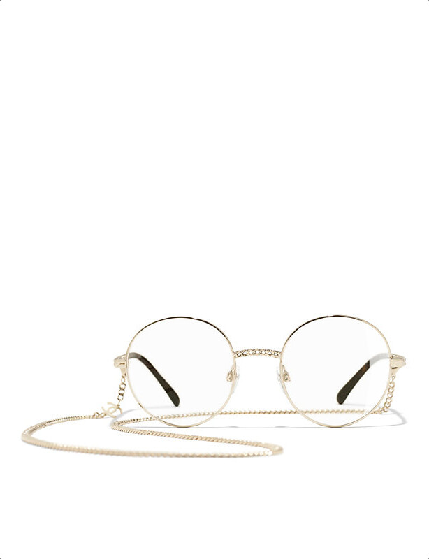 Chanel Womens Gold Ch2186 Round-frame Eyeglasses - ShopStyle