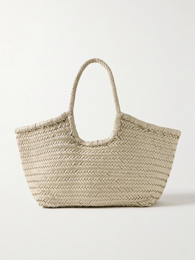 DRAGON DIFFUSION Nantucket Large Woven Leather Tote - Cream - ShopStyle