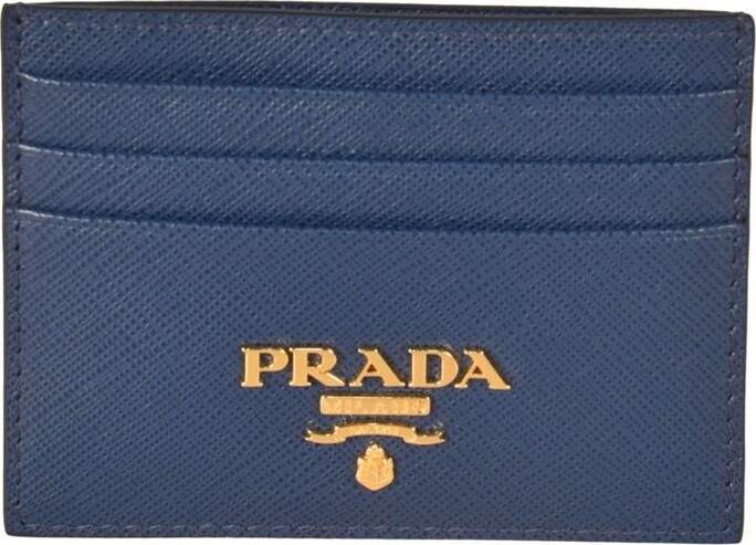 Prada Logo Plaque Compact Cardholder - ShopStyle