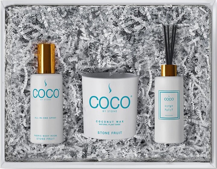 Coco By Stone Diffuser, Room Spray & Candle Gift Pack - Stone Fruit ...