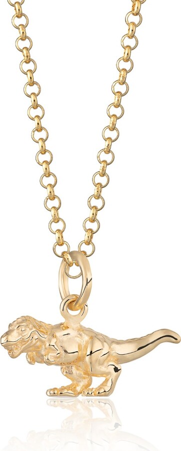 Scream Pretty - Gold T-Rex Dinosaur Necklace - ShopStyle