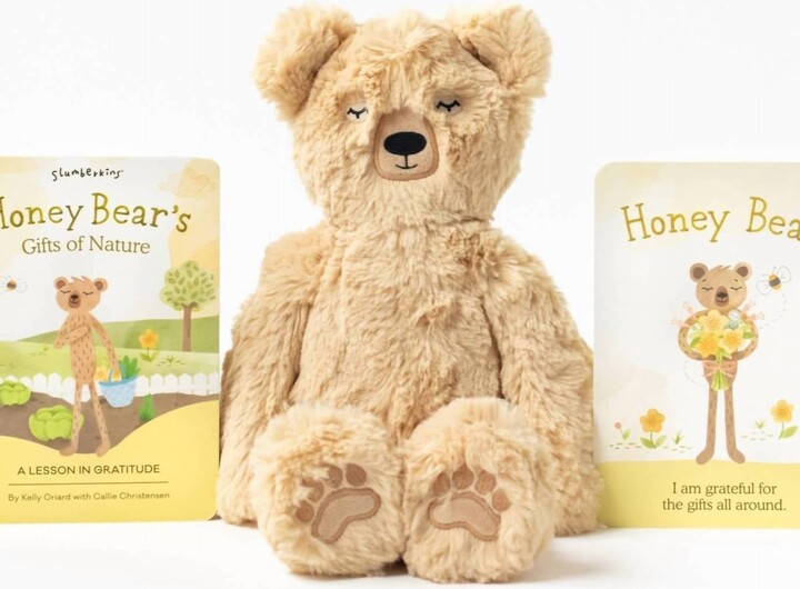 Slumberkins New Honey Bear Kin And Lesson Book - Gratitude In Cream ...