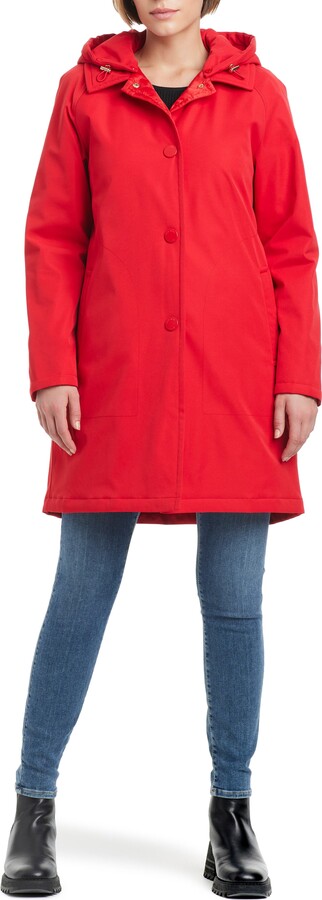 Kate Spade Water Resistant Raincoat With Removable Hood - ShopStyle Coats