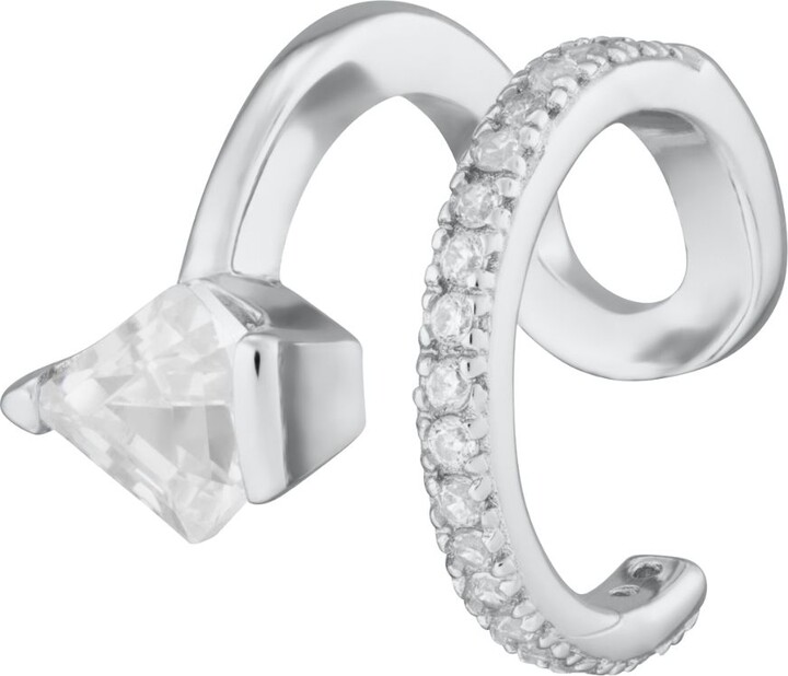 Scream Pretty Silver Diamond Double Band Small Single Ear Cuff ...