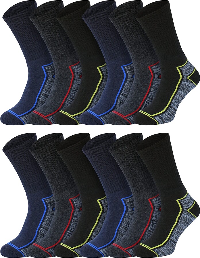 Socksmad 12 Pack Mens Work Socks - Thick Boot Socks for Men - ShopStyle