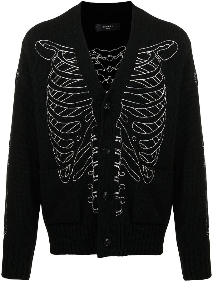 Amiri Skeleton Intarsia Cardigan - ShopStyle