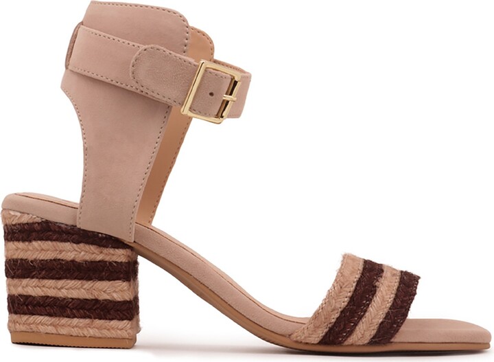 Rag & Co. - Rayna Brown Braided Jute Strap & Suede Sandal - ShopStyle