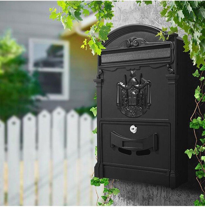Living and Home Antique Style Lockable Aluminum Letter Box - ShopStyle