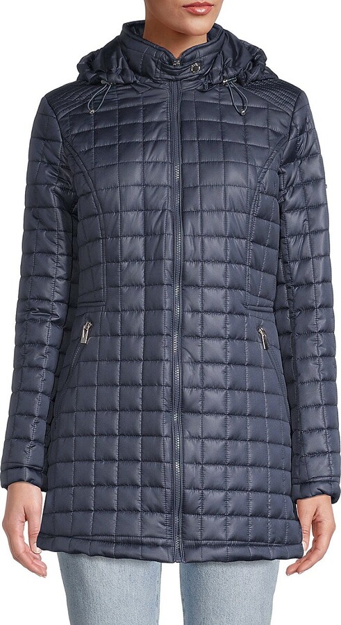 Via Spiga Quilted Detachable-Hood Coat - ShopStyle