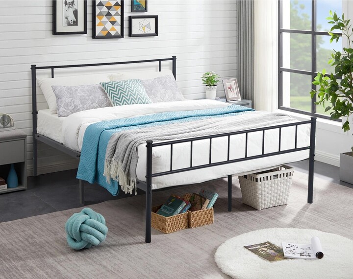 Global Pronex Full Size Bed Frame Easy Assembly Metal Full Size Bed ...