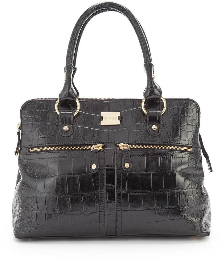 Modalu Pippa Grab Bag - Black Croc - ShopStyle
