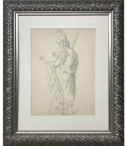 19th-C. Drawing of a Greco-Roman Soldier - Antiquarian Art Company ...