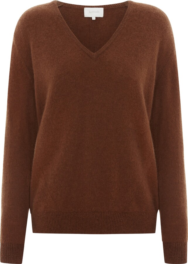 Les 100 Ciels - Vega Cashmere Jumper In Coffee - ShopStyle