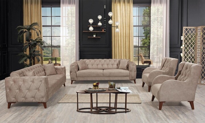 Furnia Joza Two Sofa Two Chair Living Room Set - ShopStyle