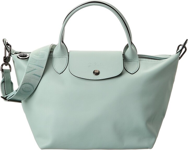 Longchamp Le Pliage Extra Small Leather Short Handle Handbag With Strap ...
