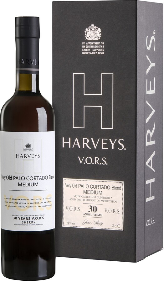Harveys Sherry 30 Year Old V.O.R.S. Palo Cortado Blend Medium Sherry Port And Fortified Wine ...