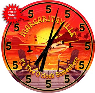 Etsy Margarita Themed Clock, Backyard Paradise Patio Bar Tiki Always ...