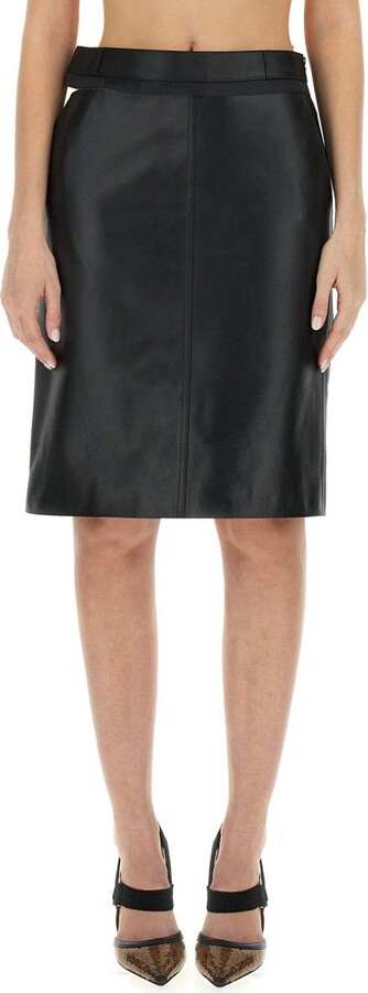 Fendi Leather Skirt - ShopStyle