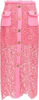 Self-Portrait 'Rose Lace Midi' skirt - ShopStyle