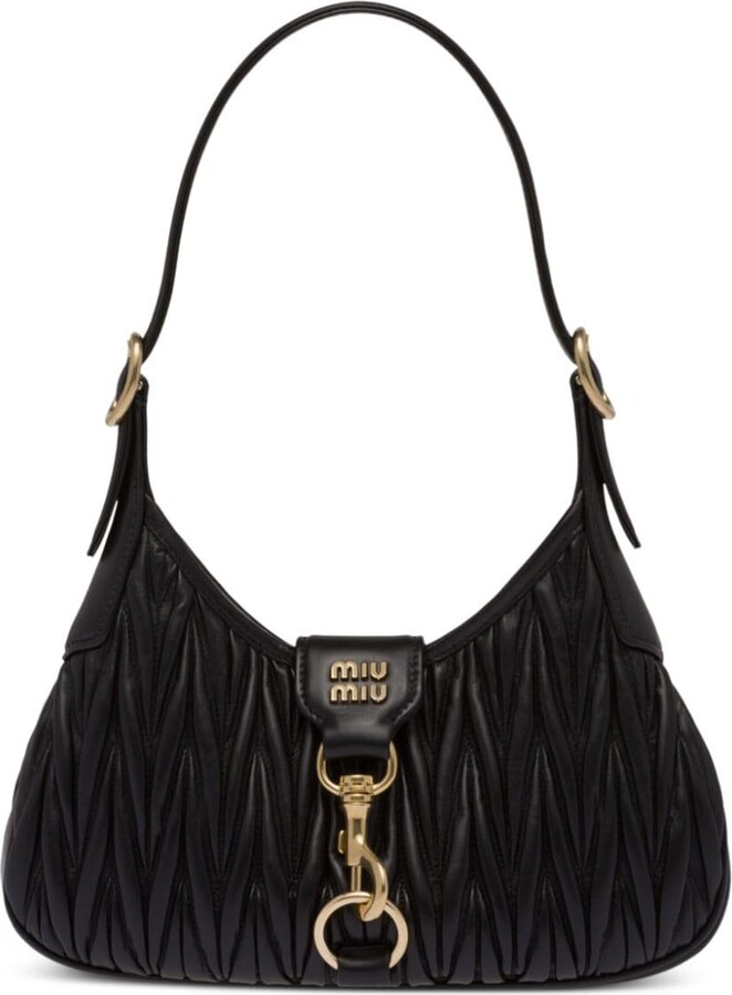 Miu Miu Matelassé Nappa Leather Shoulder Bag - ShopStyle