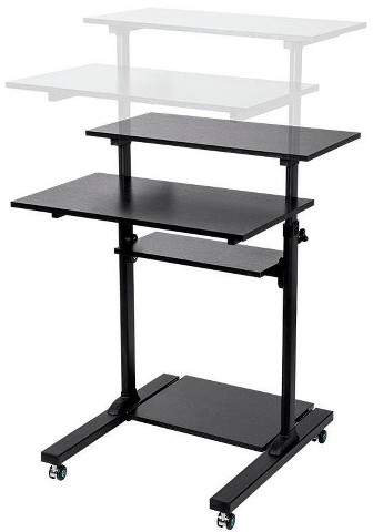Monoprice Height Adjustable PC Workstation Cart for Sit-Stand - ShopStyle