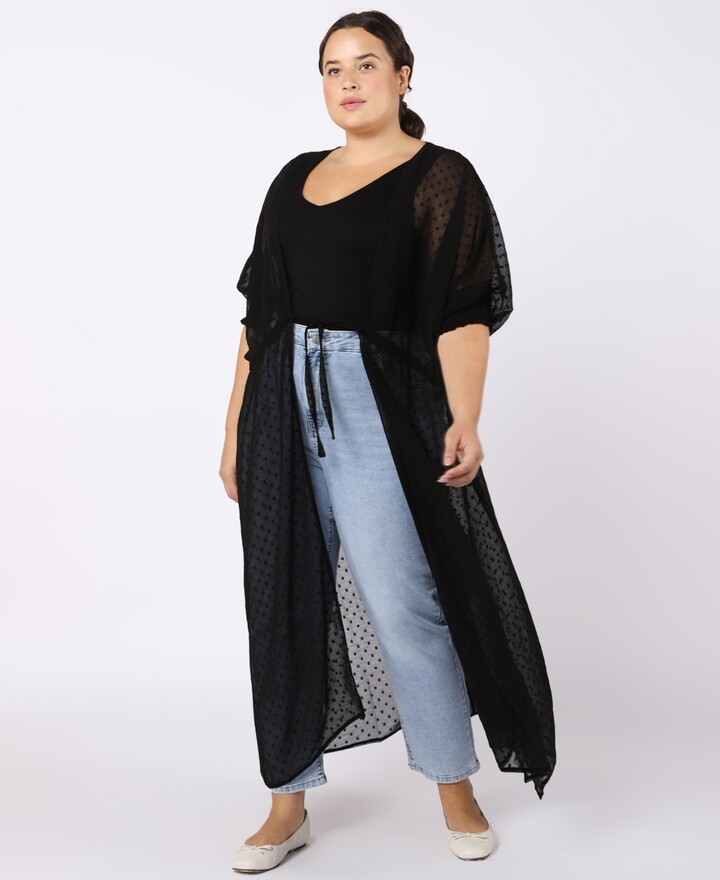 Black Tape Trendy Plus Size Clip Dot Duster - ShopStyle