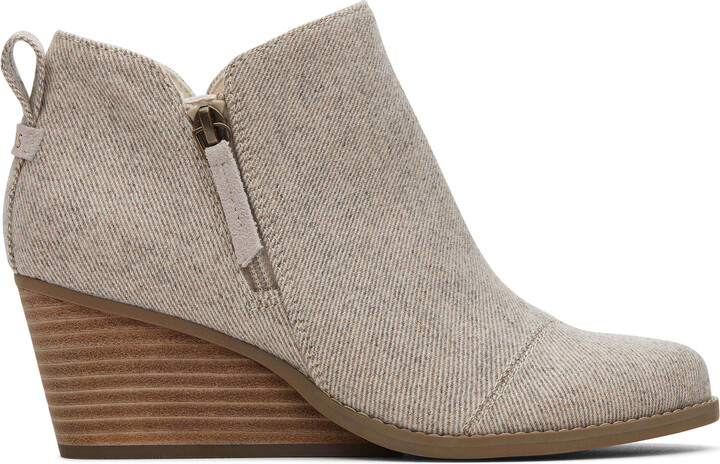 Toms Natural Shimmer Twill Goldie Boots - ShopStyle