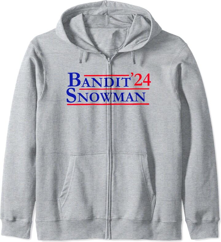 Bandit Snowman 24 Retro Election Style Funny 2024 Bandit Zip Hoodie ...